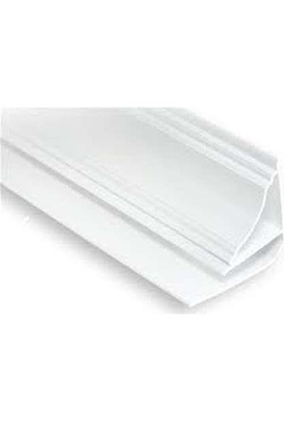 Büker Plastik Plastik Lambiri Köşebent Süslü Beyaz 3 m -