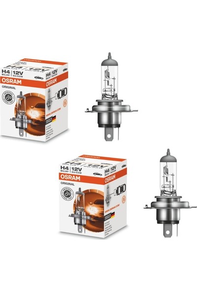 Osram H4 12V 60/55W Far Ampülü 2 Adet Alman Üretim