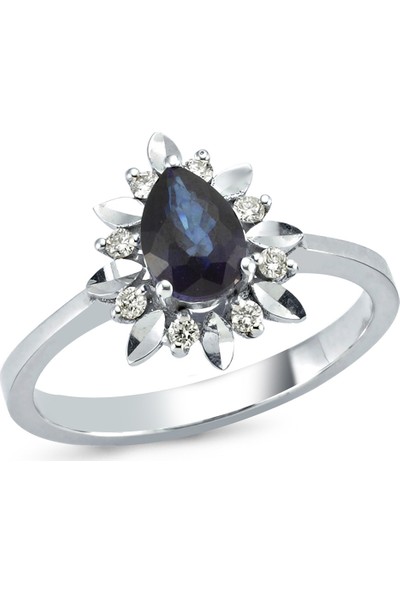 Pırlant Pırlantalı Safir Yüzük