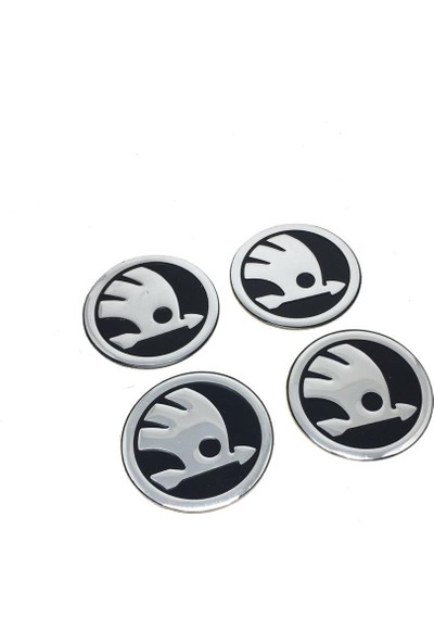 Özdemir Aksesuar Skoda Alüminyum Yapıştırma Jant Göbeği 4'lü 55MM