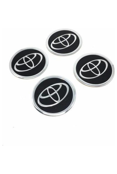Özdemir Aksesuar Toyota Alüminyum Yapıştırma Jant Göbeği Siyah 4'lü 60MM Özdemir Aksesuar Toyota Alüminyum Yapıştırma Jant Göbeği Siyah 4'lü 60MM