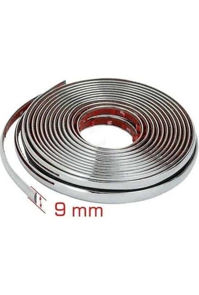 Özdemir Aksesuar Krom Nikelaj Şerit 9 mm 5 Metre