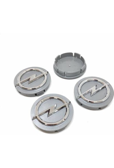 Özdemir Aksesuar Opel Kromlu Geçme Jant Göbeği Gri 4'lü 55MM Özdemir Aksesuar Opel Kromlu Geçme Jant Göbeği Gri 4'lü 55MM