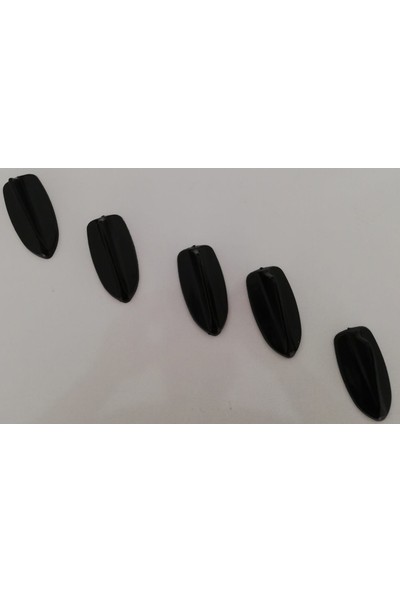 Özdemir Aksesuar Balık Sırtı Mini Süs Anten Siyah 5'li