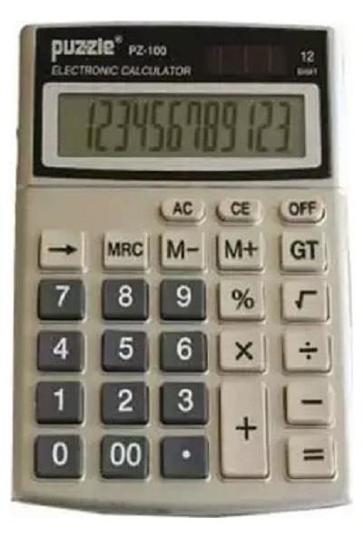 Puzzle Elektronik Hesap Makinesi PZ-100S