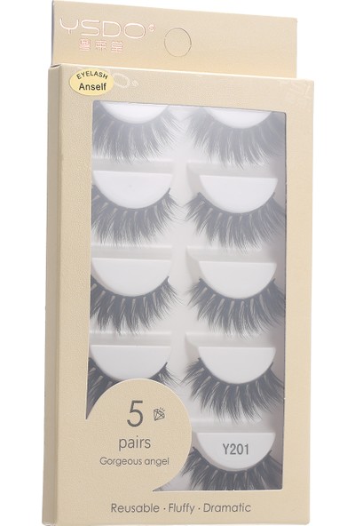 Anself 5 Çift 3D Takma Kirpik