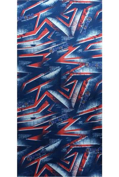 Oilmarkt Kırmızı Mavi Desenli Baf Bandana Boyunluk Oilmarkt Kırmızı Mavi Desenli Baf Bandana Boyunluk