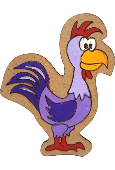 Livart Boyanabilir Ahşap Hayvan Figürü - Horoz Livart Boyanabilir Ahşap Hayvan Figürü - Horoz
