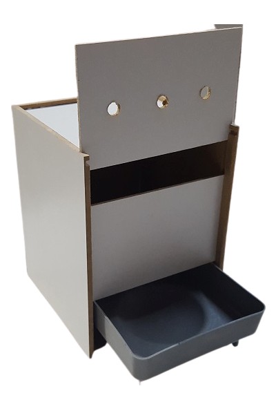 Ardeppo Muhabbet Kuş Yuvası - Sürgülü - Plastik Folluk -Ahşap Mdf Yuvalık 15 cm x 15 cm + 19 Cm(Yükseklik)