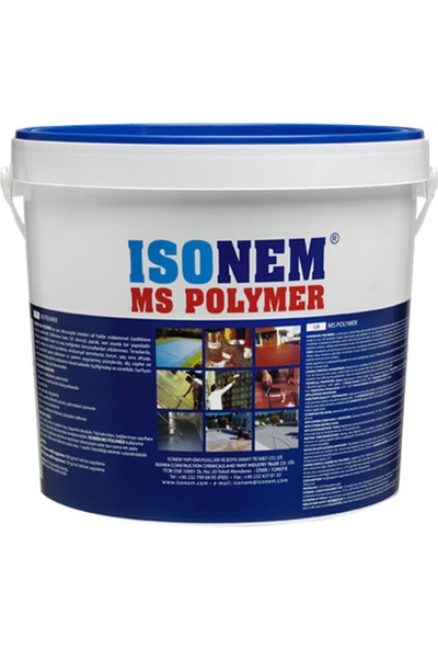 Isonem Ms Polymer %300 Elastik Su Yalıtım Malzemesi 5 kg Isonem Ms Polymer %300 Elastik Su Yalıtım Malzemesi 5 kg
