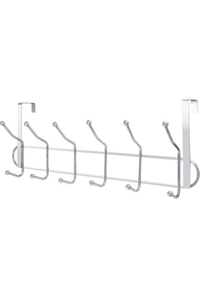 Nalbur Sepeti Krom Kapı Arkası Askısı 12 Kanca Çelik Amerikan Kapı Askılığı Nalbur Sepeti Krom Kapı Arkası Askısı 12 Kanca Çelik Amerikan Kapı Askılığı