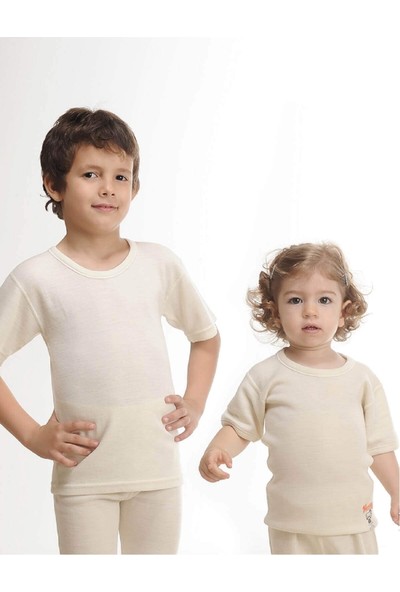 Hasyün Çocuk Yün Termal Kısa Kol Üst Içlik Fanila