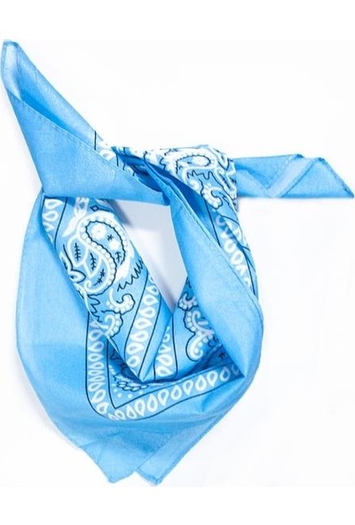 New Obsessions Blue Şal Desenli Bandana