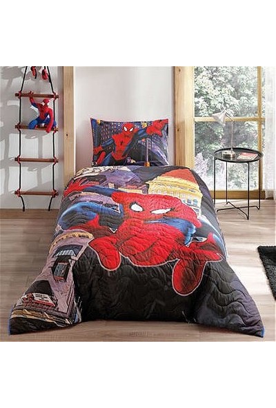 Taç Spiderman Dört Mevsim Tek Kişilik Nevresim Takımı