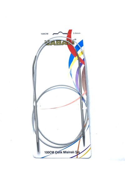 Yabalı Çelik Misinalı Örgü Şişi 100 cm No:3