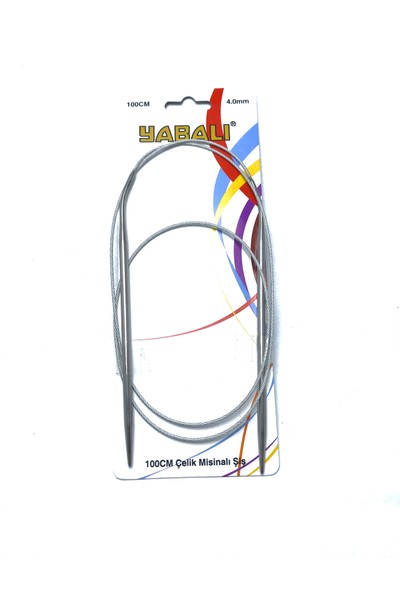 Yabalı Çelik Misinalı Örgü Şişi 100 cm No:4