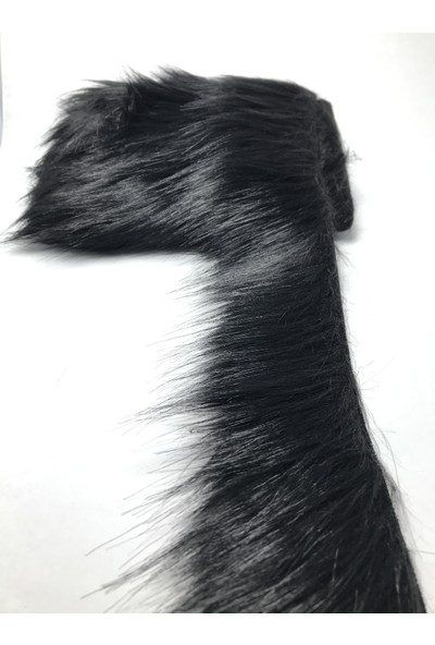 Çiçektuhafiye Yapay Kürk Şerit 8 cm Siyah