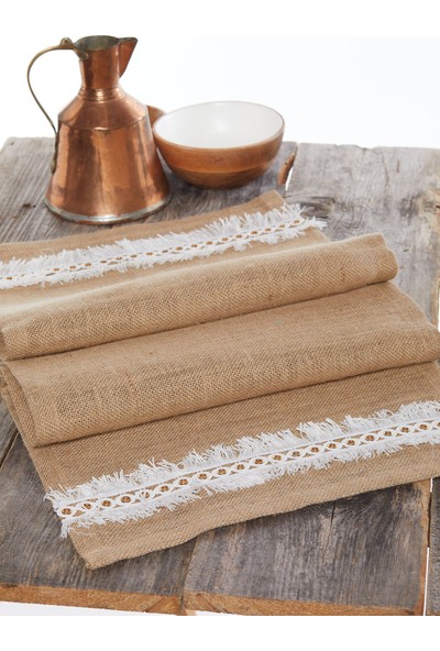 Ays Home Jüt Kumaş Püsküllü Runner