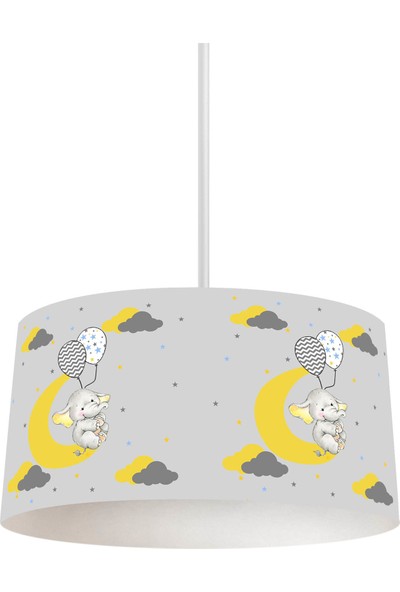 Jungle Ay ve Uçan Fil Çocuk Sarkıt Avize