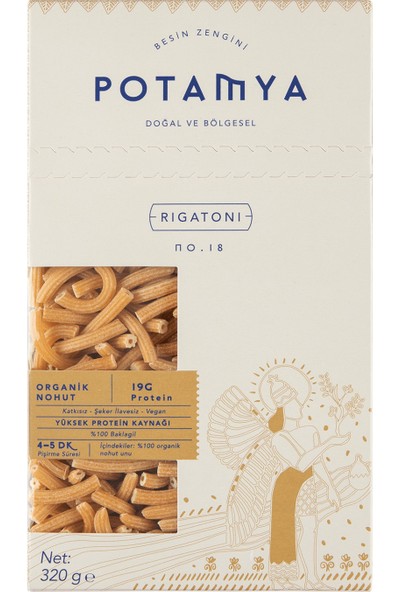 Potamya Organik Nohut Rigatoni 320 gr Potamya Organik Nohut Rigatoni 320 gr