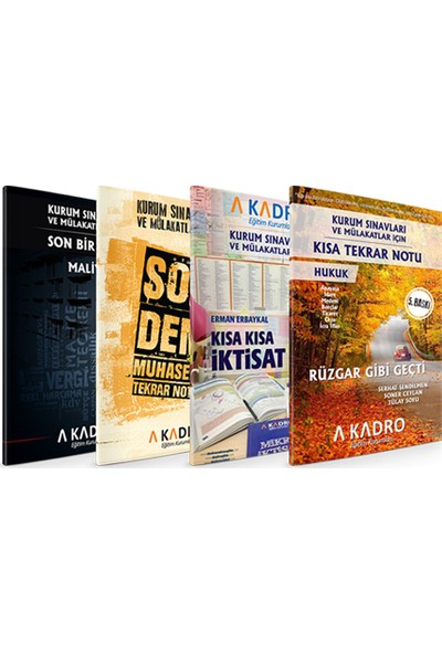 A Kadro Yayınları Son Tekrar Notları