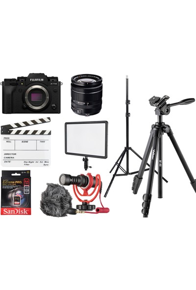 Fujifilm X-T4 Siyah Home Studio Videographer Kit