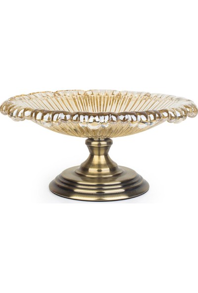 Acar Vilza Ayaklı Cam Sunumluk - 18 cm