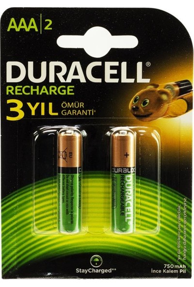 Duracell Şarjlı Ince 750 Ma 2'li Paket 661105