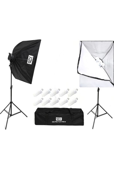 Gdx Tlb-5 Pro Light 650W 60X80 cm 2’li Softbox Seti Gdx Tlb-5 Pro Light 650W 60X80 cm 2’li Softbox Seti