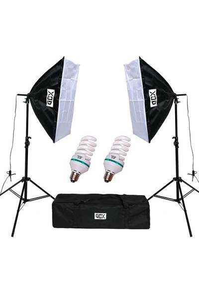 Gdx Tlb Twin Pro Light 300W 50X70 cm 2’li Softbox Seti Gdx Tlb Twin Pro Light 300W 50X70 cm 2’li Softbox Seti