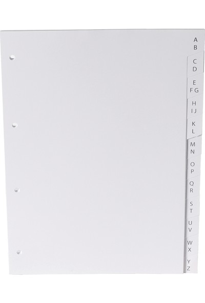 2K A-Z Alfabetik Karton Geniş Ayraç