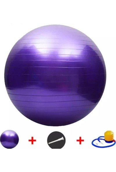 Zepca Marka Ithal Pilates Topu 65 cm Anti Burst Pilates Topu Fitilli + Pompa Zepca Marka Ithal Pilates Topu 65 cm Anti Burst Pilates Topu Fitilli + Pompa