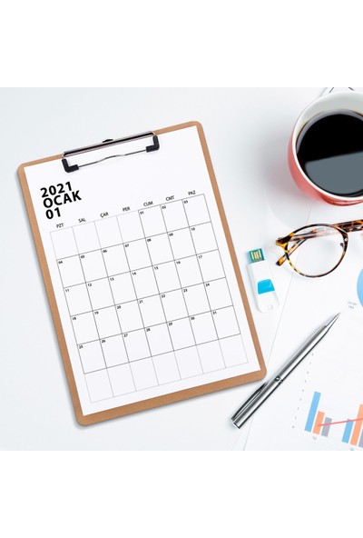 Bi'aldım Sekreter Dosyalı Aylık Planlamalı Takvim A4 Boy
