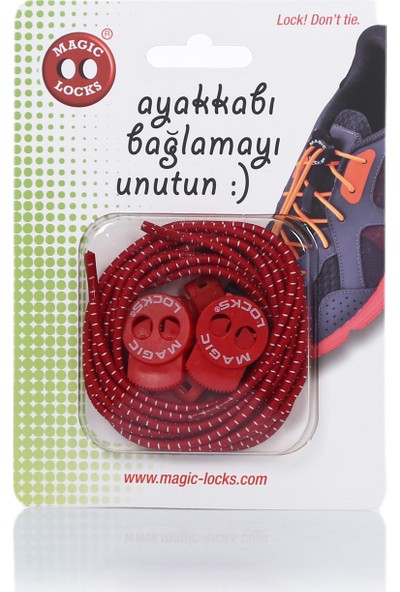 Magic Locks Akıllı Bağcık Yuvarlak- KIRMIZI-11A1 Magic Locks Akıllı Bağcık Yuvarlak- KIRMIZI-11A1