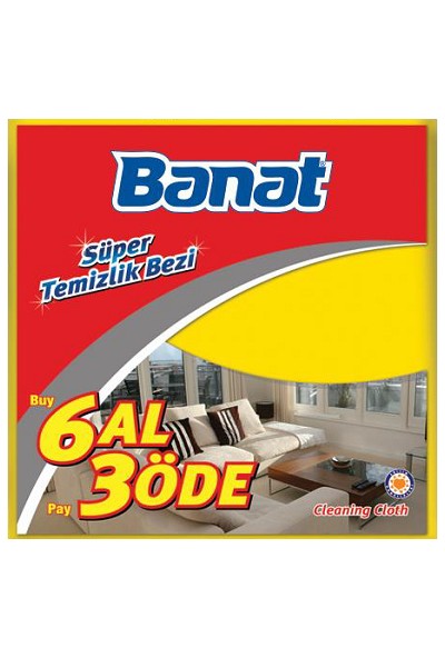 Banat Süper Temizlik Bezi 6'lı