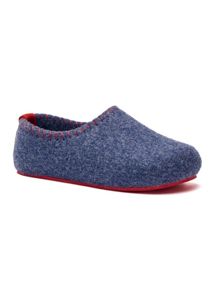 Comfortfüsse Lacivert Yün Mantar Tabanlı Unisex Ayakkabı-Yew