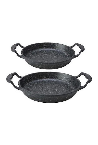 Eda Muhteşem Ikili Sahan Seti Döküm Granit