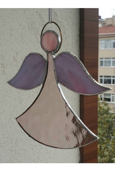 Markakanvas Mor Melek Cam Vitray 15X17CM