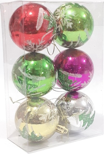 Fun World Yılbaşı Yeni Yıl Süsü Çam Ağacı Süs Top Ağaç Desenli 6 cm 6'lı Fun World Yılbaşı Yeni Yıl Süsü Çam Ağacı Süs Top Ağaç Desenli 6 cm 6'lı