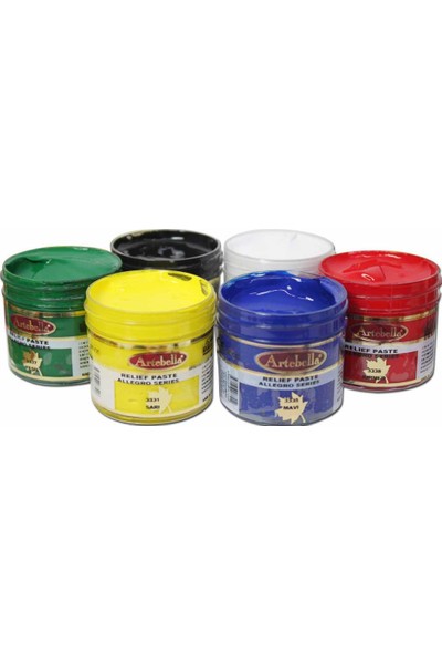Artebella Allegro Rölyef Pasta 50 cc 6'lı Set-1 RPAL0001