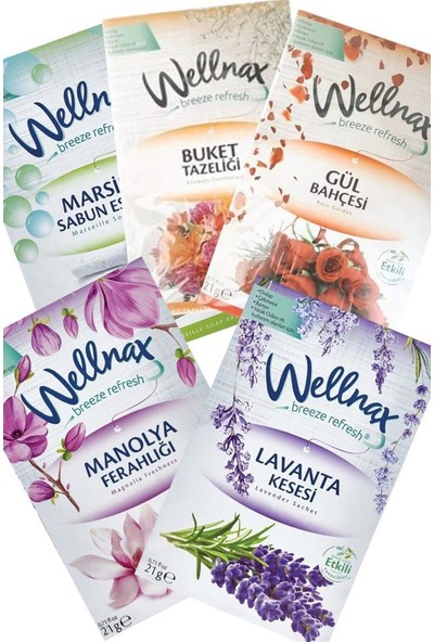 Wellnax Dolap ve Çekmece Kokusu Karışık Seri Wellnax Dolap ve Çekmece Kokusu Karışık Seri