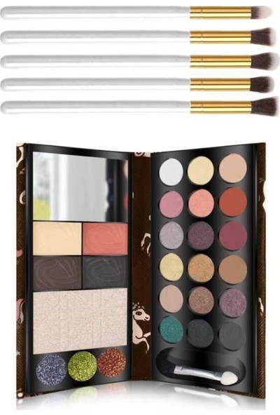 Makeuptime Cüzdan Far ve Izla 5 Li Fırça Seti Makeuptime Cüzdan Far ve Izla 5 Li Fırça Seti