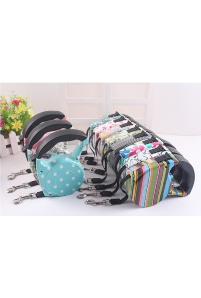 Eycem Makaralı Otomatik Köpek Tasması Desenli 5 Metre