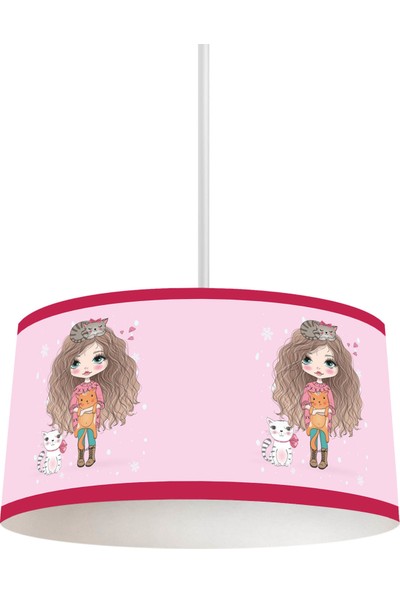 Jungle Kedili Kız Çocuk Sarkıt Avize