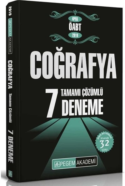 Pegem Coğrafya Öğretmenliği 7 Çözümlü Deneme Pegem Coğrafya Öğretmenliği 7 Çözümlü Deneme