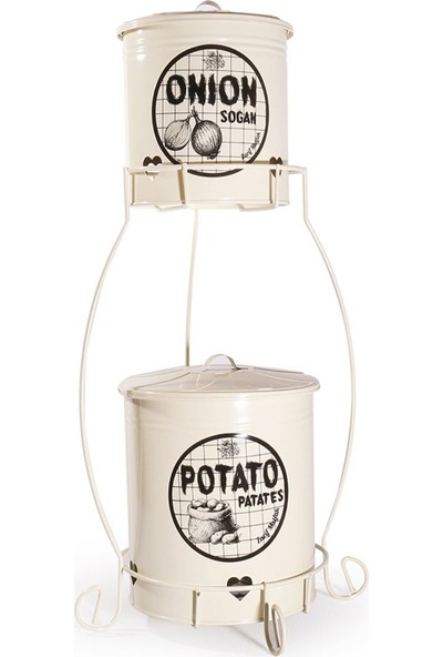 Zarif Home Orta Boy Patates Soğan Seti Krem