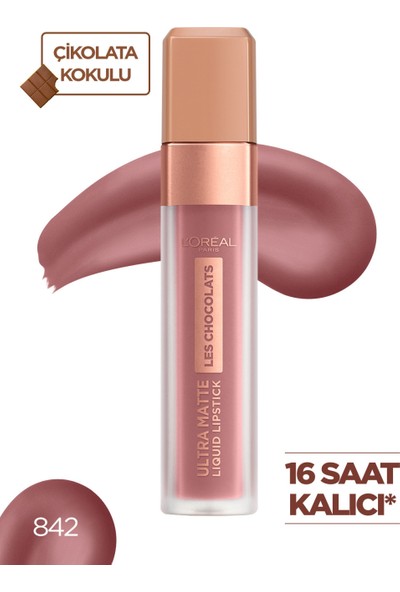 L'Oréal Paris Les Chocolats Likit Mat Ruj 842 Candy Man L'Oréal Paris Les Chocolats Likit Mat Ruj 842 Candy Man