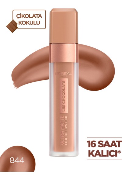 L'Oréal Paris Les Chocolats Likit Mat Ruj 844 Sweet Tooth