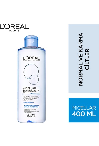 L'Oréal Paris Micellar Kusursuz Makyaj Temizleme Suyu Normal 400ML L'Oréal Paris Micellar Kusursuz Makyaj Temizleme Suyu Normal 400ML