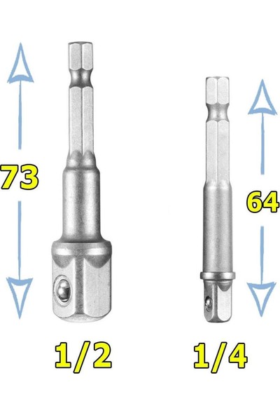 Rico 005-KK1314 Ikili Lokma Adaptörü 1/2 1/4